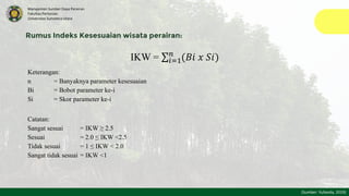 Kesesuaian Objek Ekowisata sebagai Dasar Pengelolaan.pptx