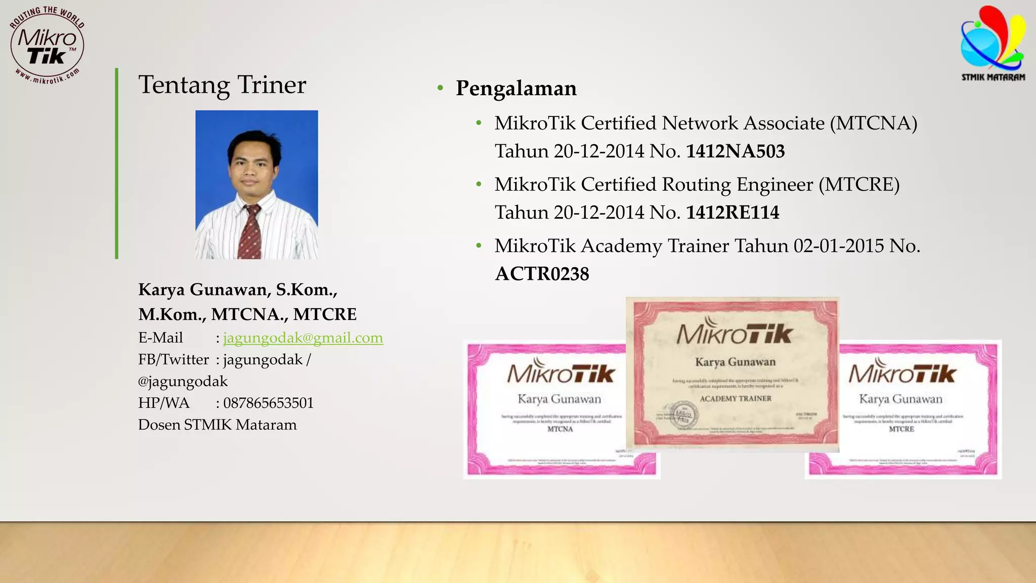 P3 konfigurasi dasar mikrotik | PPTX