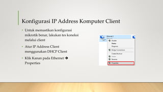 P3 konfigurasi dasar mikrotik | PPTX