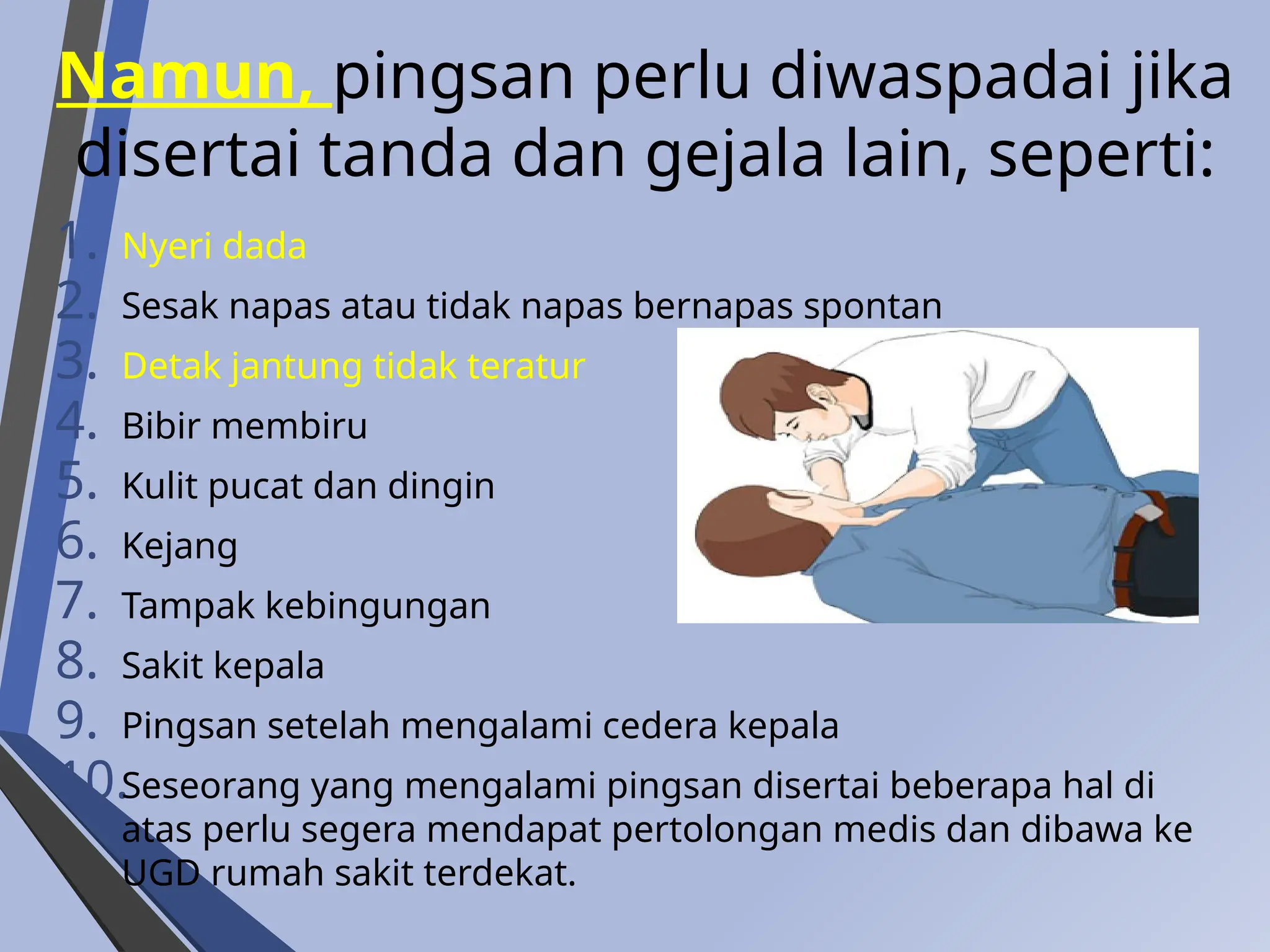 P3K penanganan pertama pada orang pingsan | PPTX