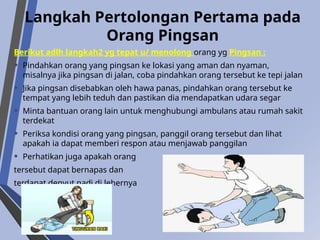 P3K penanganan pertama pada orang pingsan | PPTX