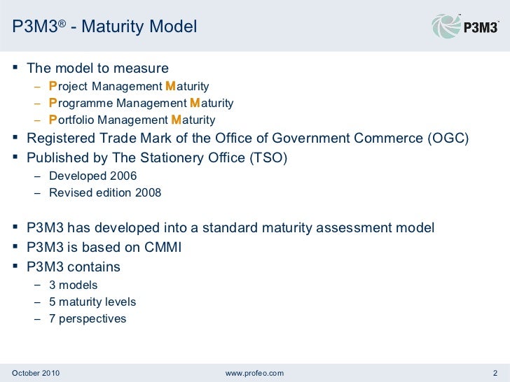 P3M3 - Assessment of Portfolio, Programme and Project Management
