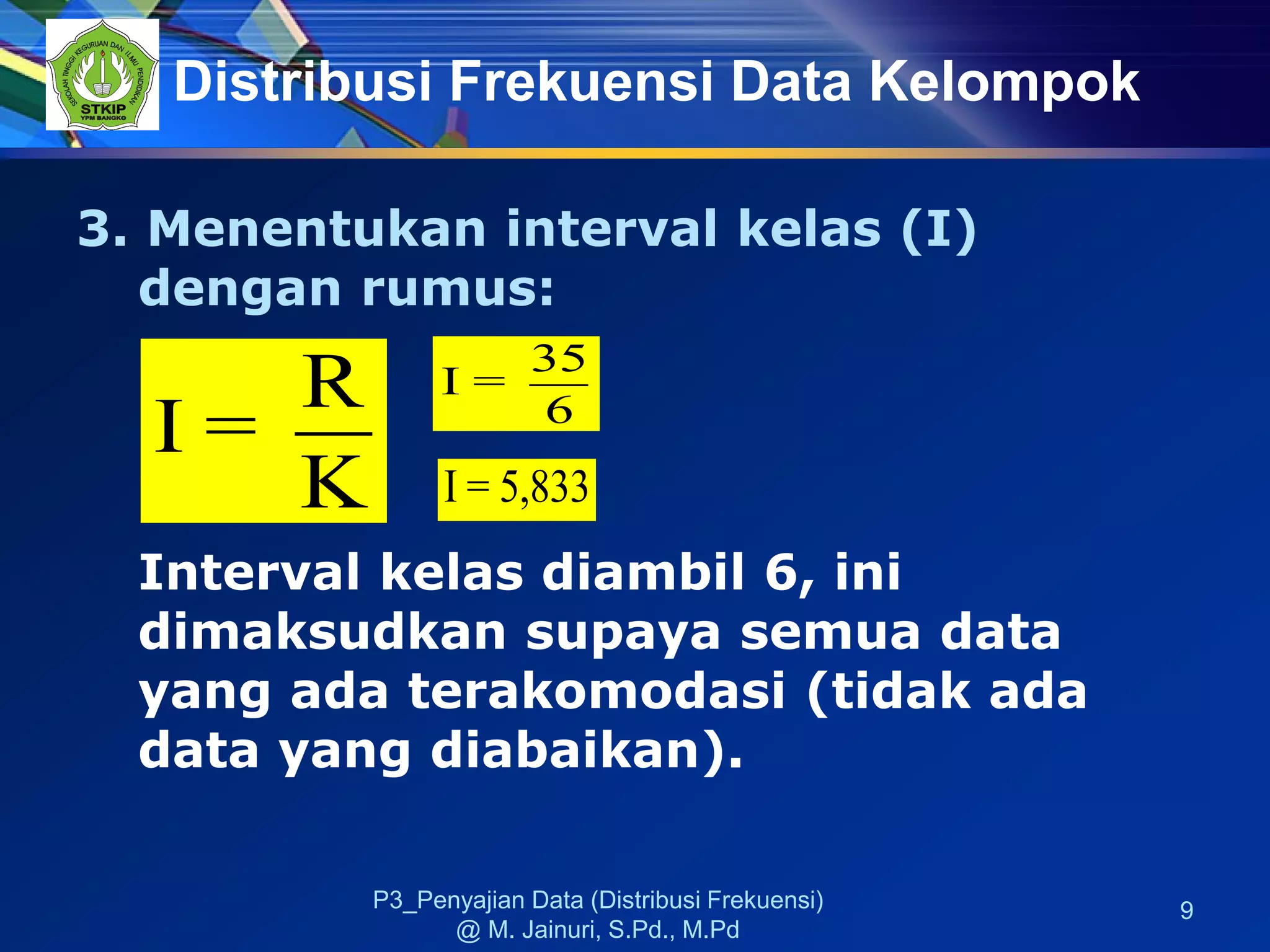 P3 penyajian data distribusi frekuensi | PDF
