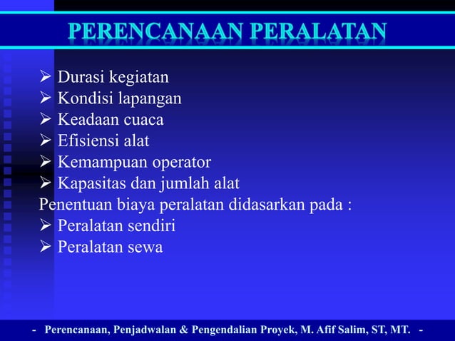 Perencanaan Penjadwalan dan Pengendalian Proyek | PPTX