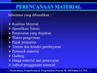 Perencanaan Penjadwalan dan Pengendalian Proyek | PPTX