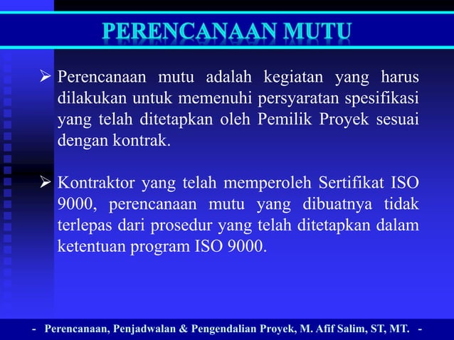 Perencanaan Penjadwalan dan Pengendalian Proyek | PPTX