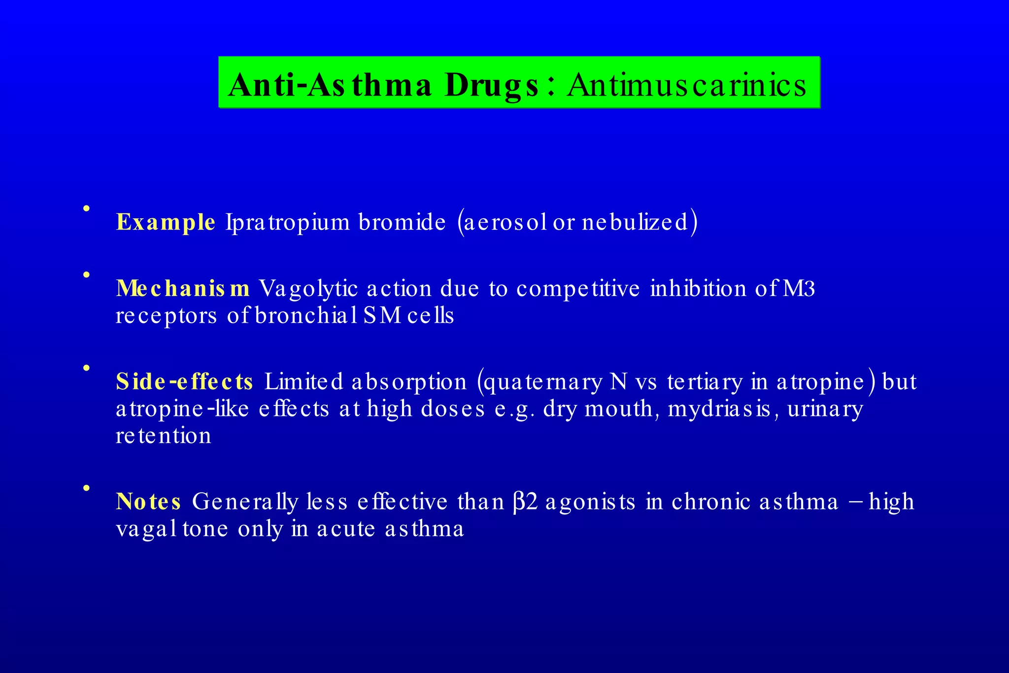 Respiratory Drugs (for Asthma & COPD) | PPT