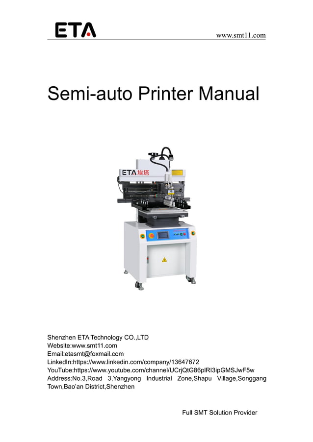 P3 semi auto printer manual | PDF