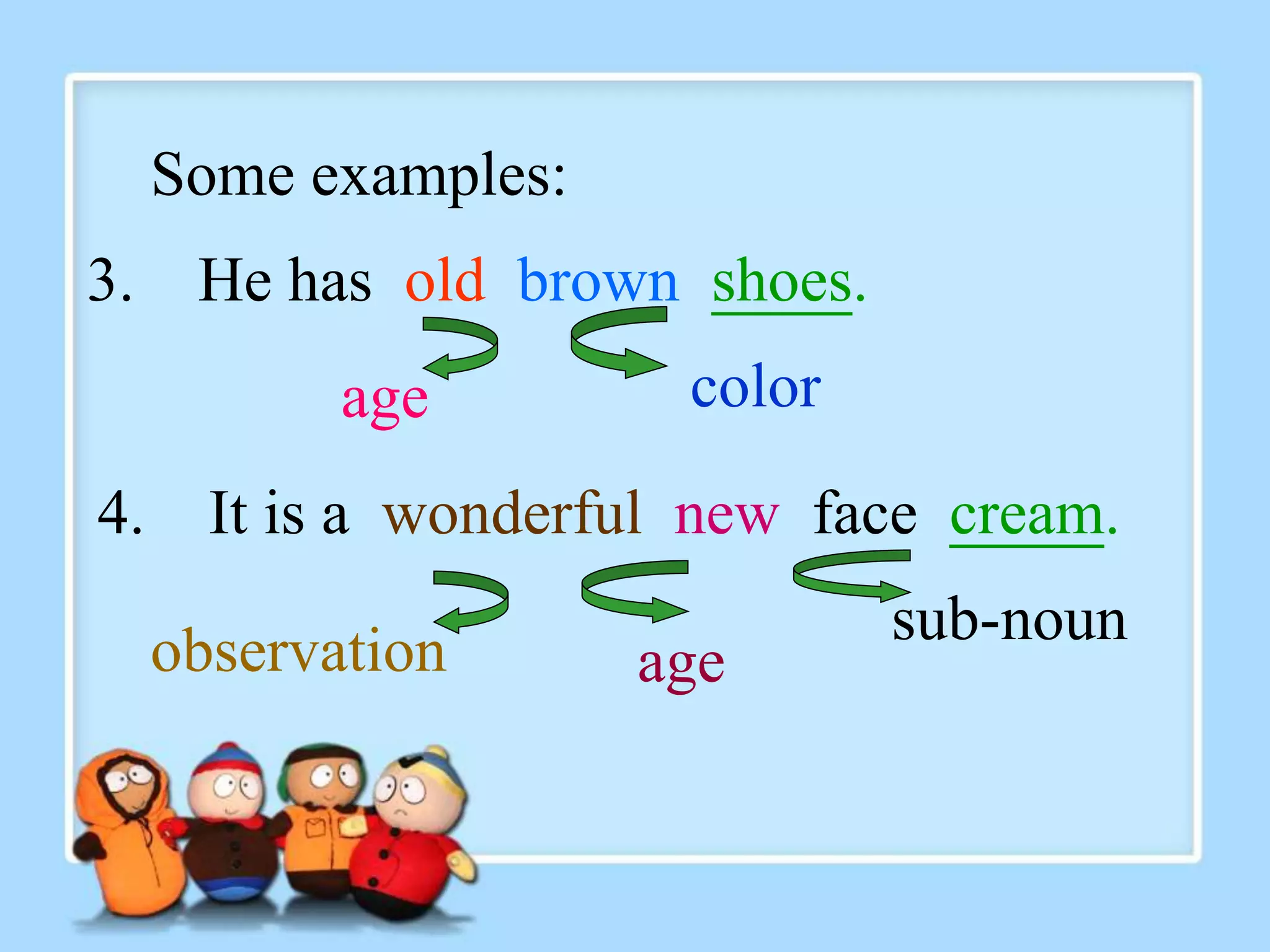 Order of Adjectives | PPT