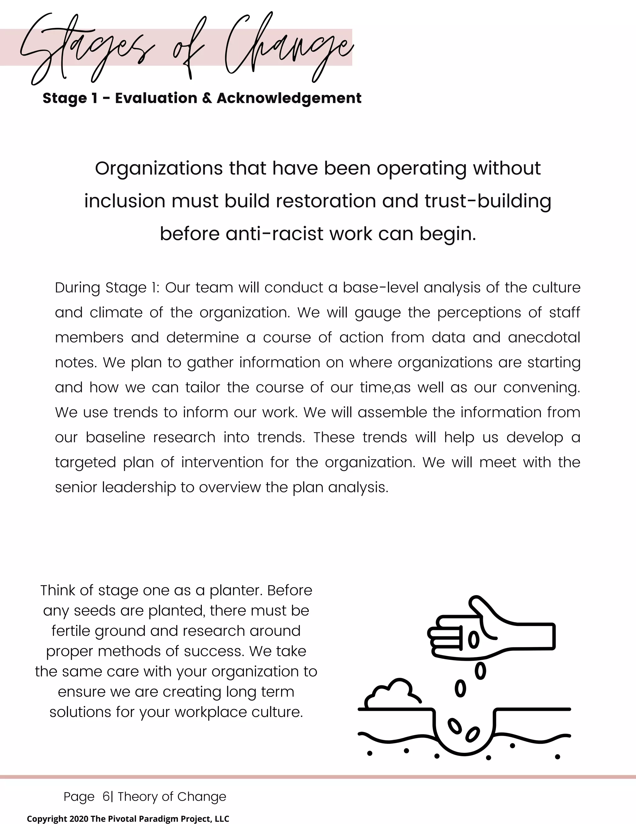 Pivotal Paradigm Project: Theory Of Change Fall 2020 | PDF