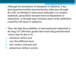ABSORPTION OF DRUGS FROM LUNGS.pptx