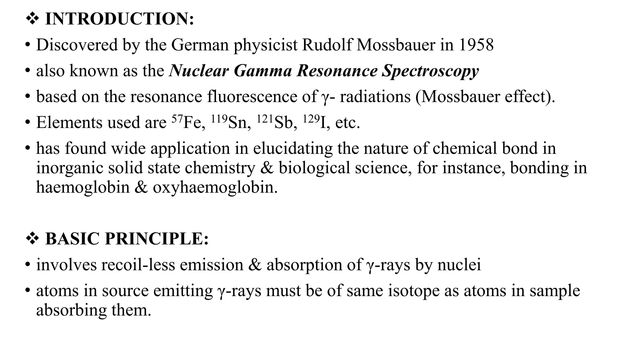 Mossbauer Spectroscopy | PPTX