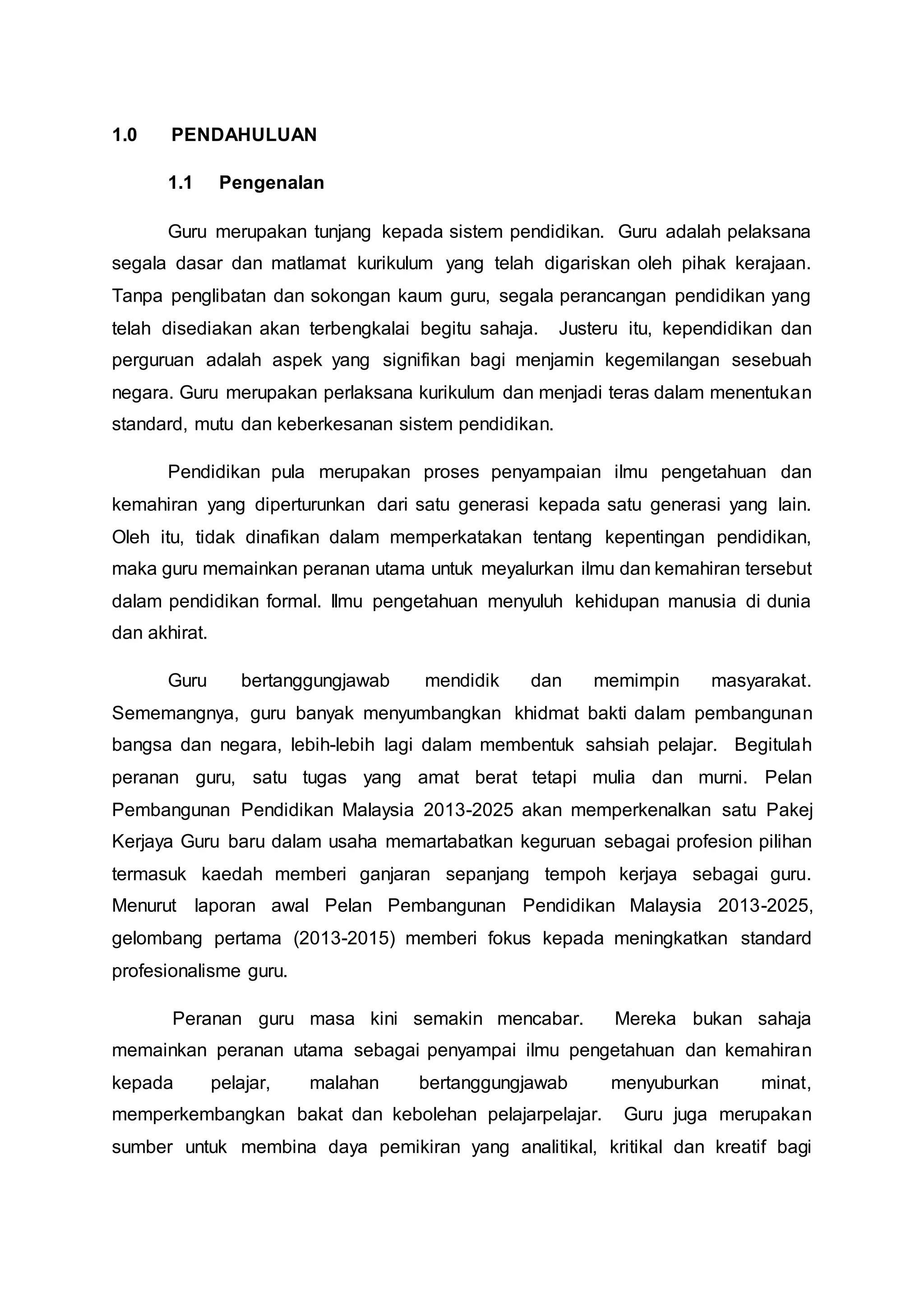 Tugasan edu 3093 cabaran guru | PDF