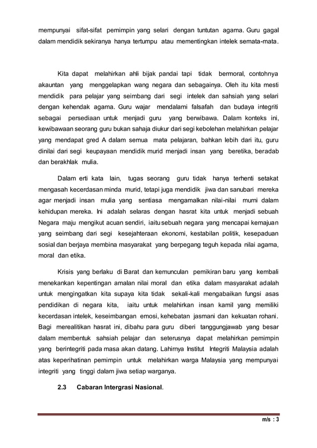 Tugasan edu 3093 cabaran guru | PDF