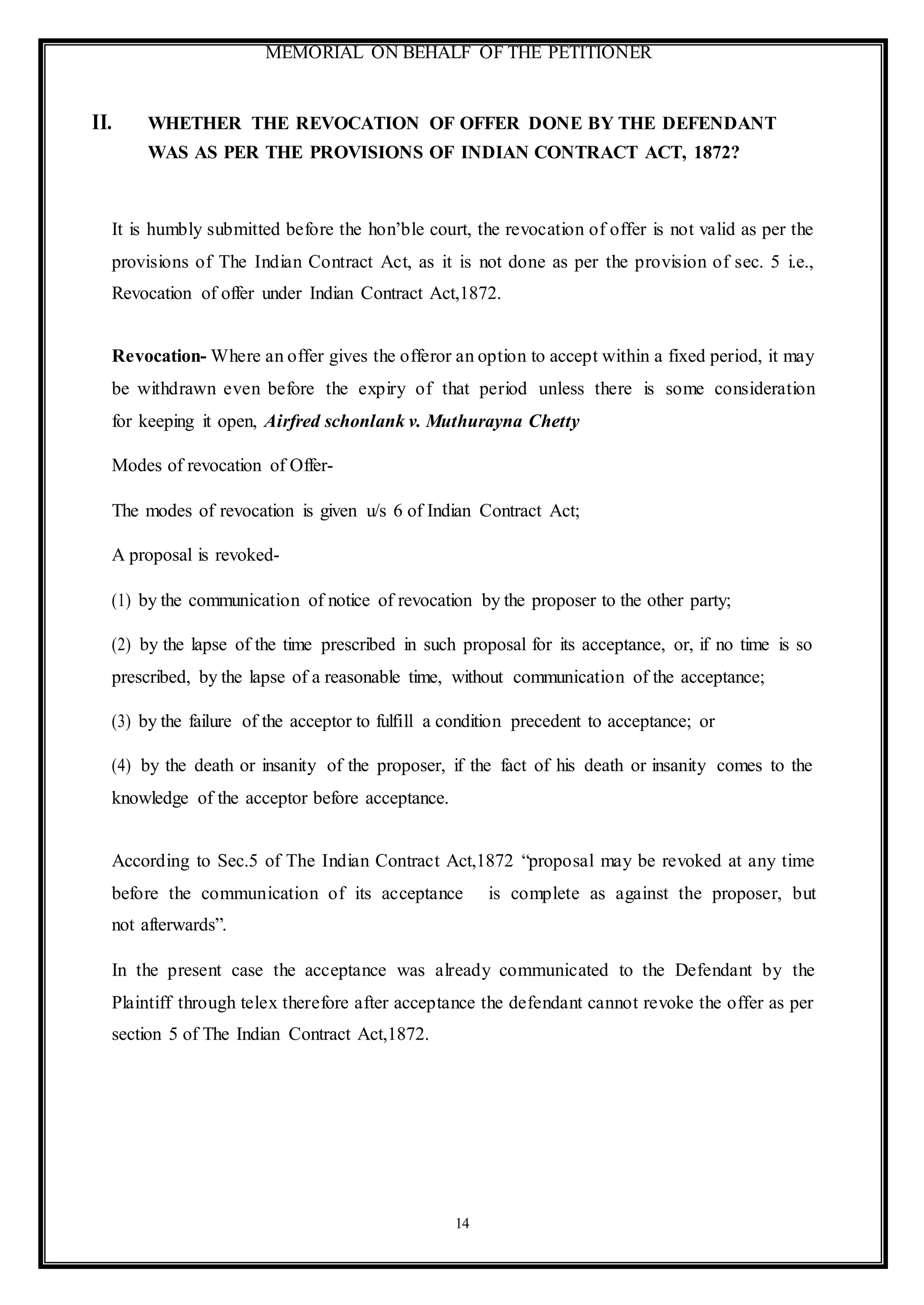 Moot memorial | DOCX
