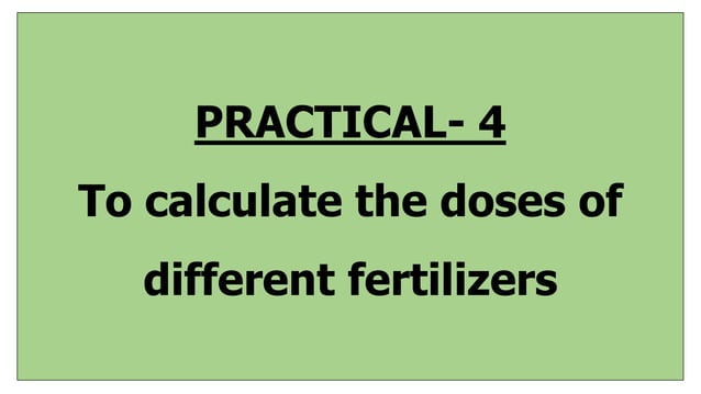 fertilizer calculation | PDF | Agriculture | Industries