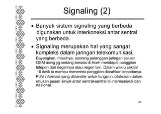 Sistem Komunikasi Telepon. Dasar Jaringan Telekomunikasi | PDF
