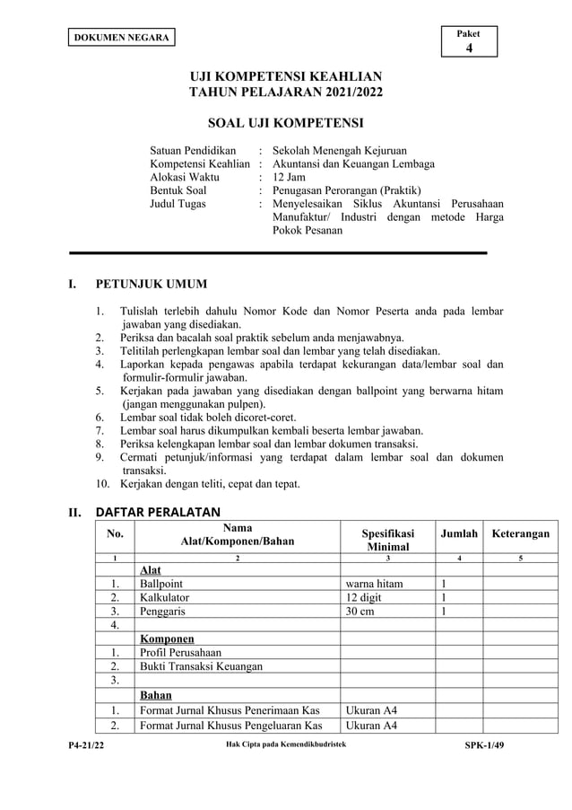 soal-soal akuntansi ukk dari tahun ke tahun | DOC
