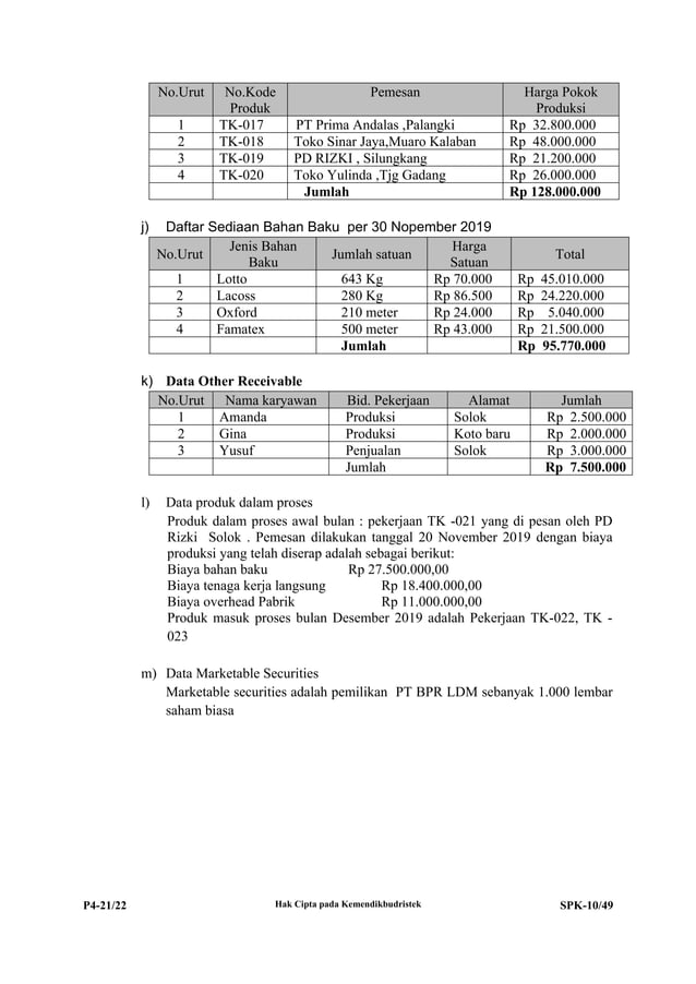 soal-soal akuntansi ukk dari tahun ke tahun | DOC