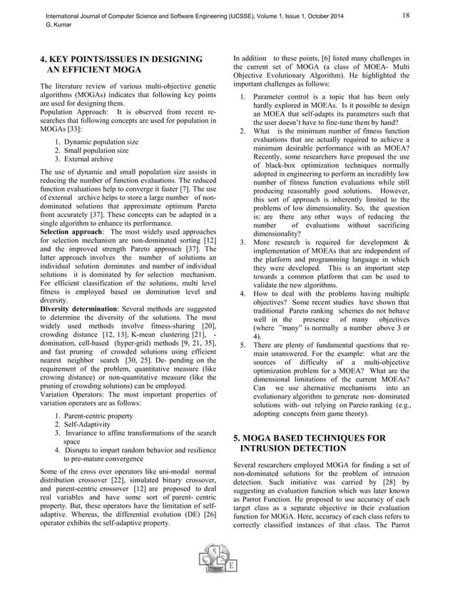 The Multi Objective Genetic Algorithm Based Techniques For Intrusion Detection Pdf