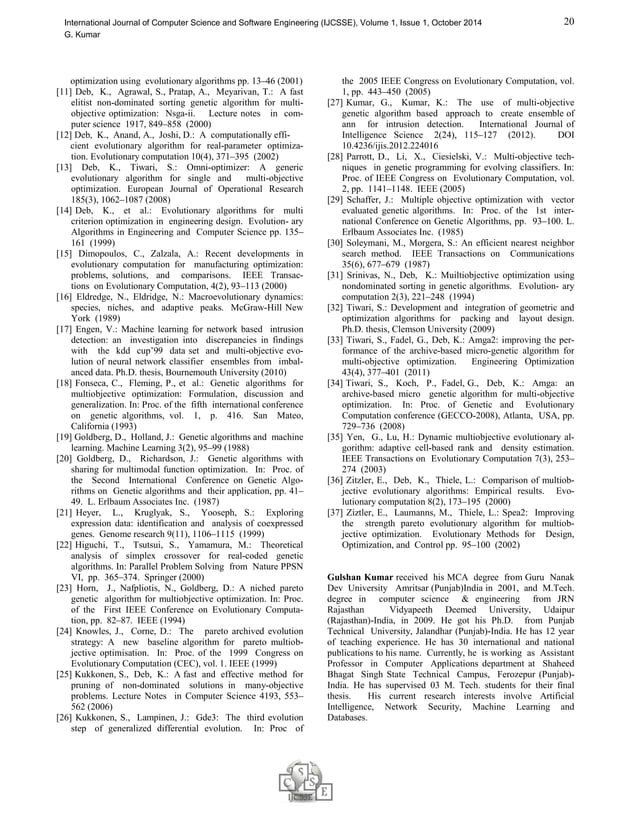 The Multi Objective Genetic Algorithm Based Techniques For Intrusion Detection Pdf