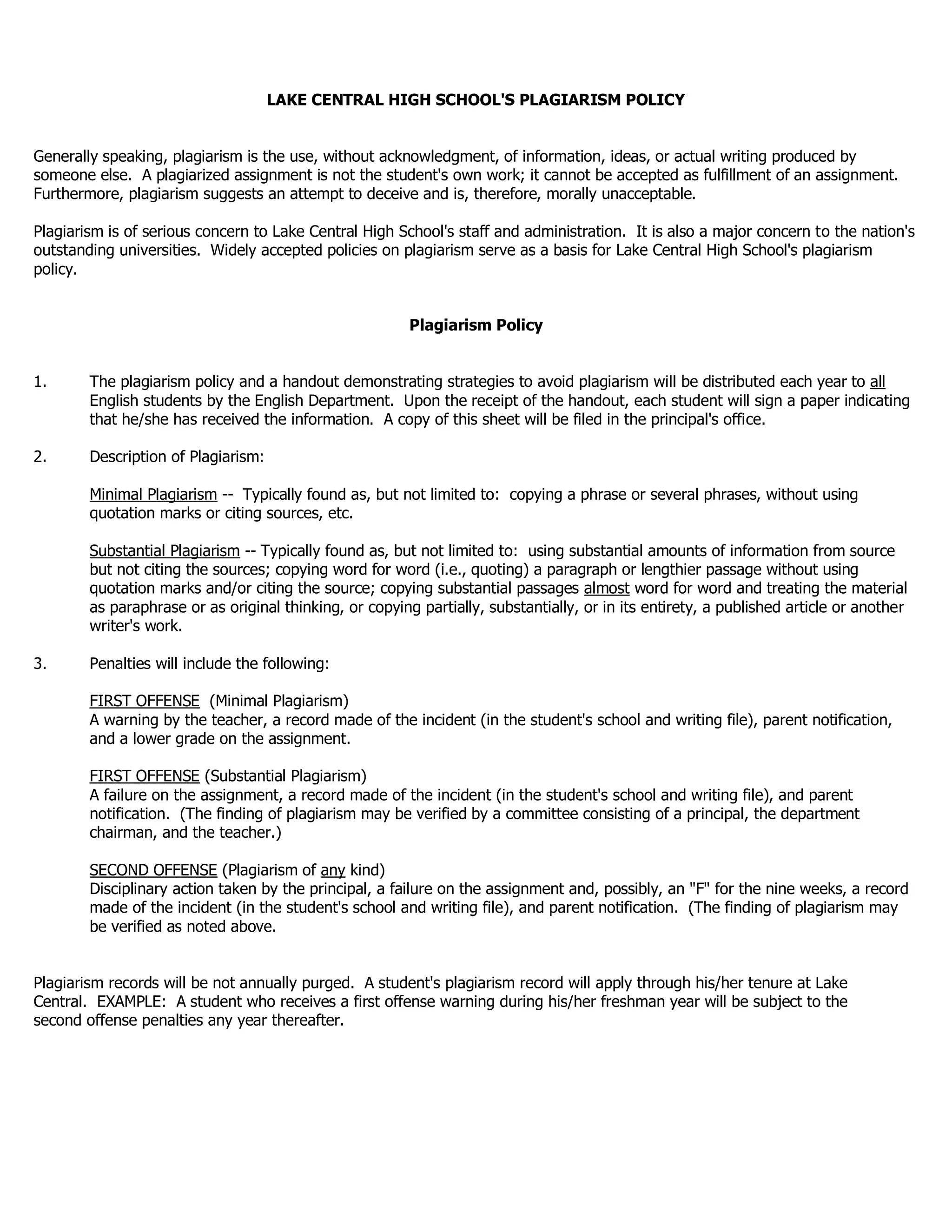 P 4 & 5 lc plagiarism policy & strategies | PDF | Homework and Study ...