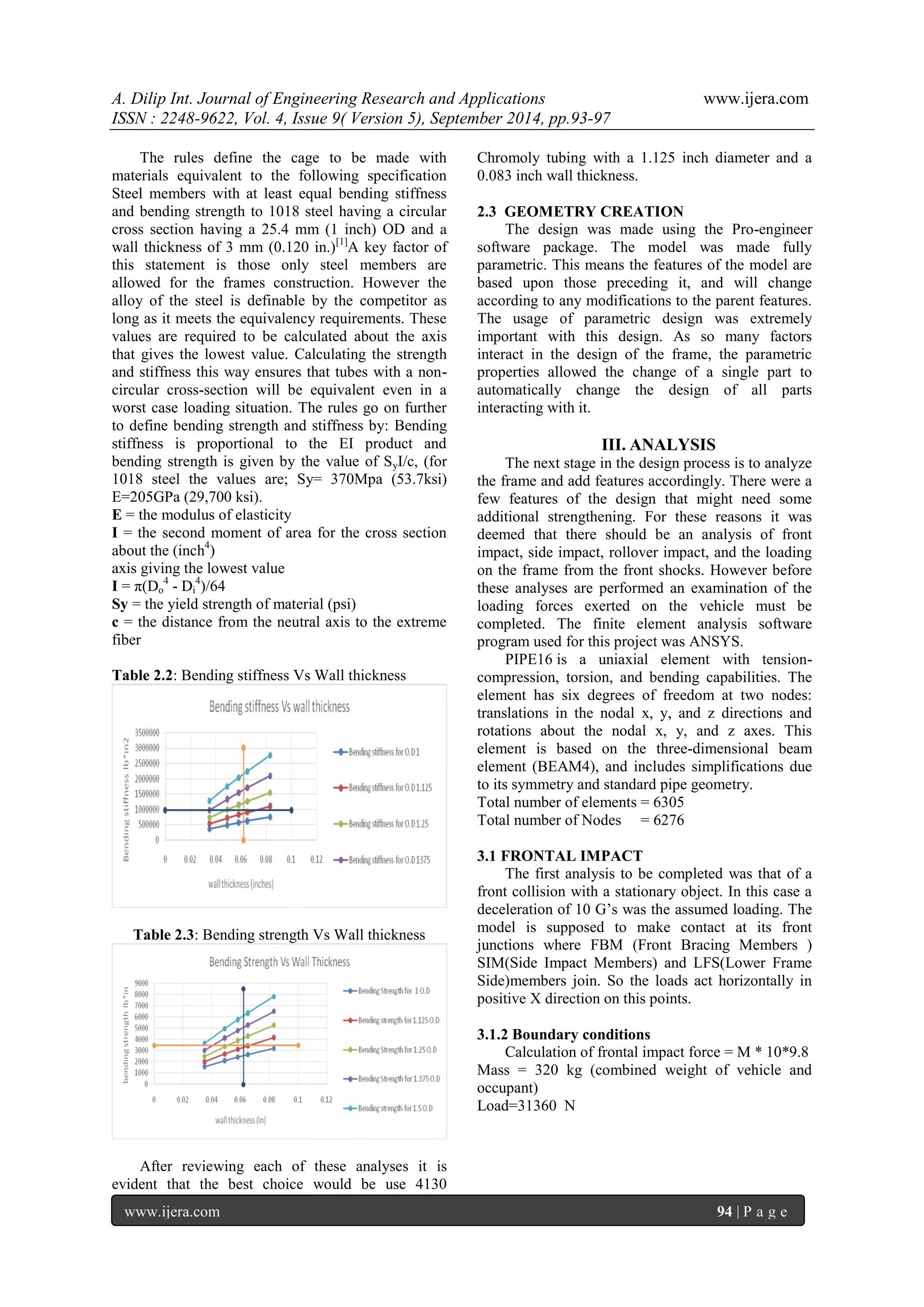 Design and Optimisation of Sae Mini Baja Chassis | PDF
