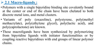 Bipyridines with Pendant Macrocycles The | PPTX