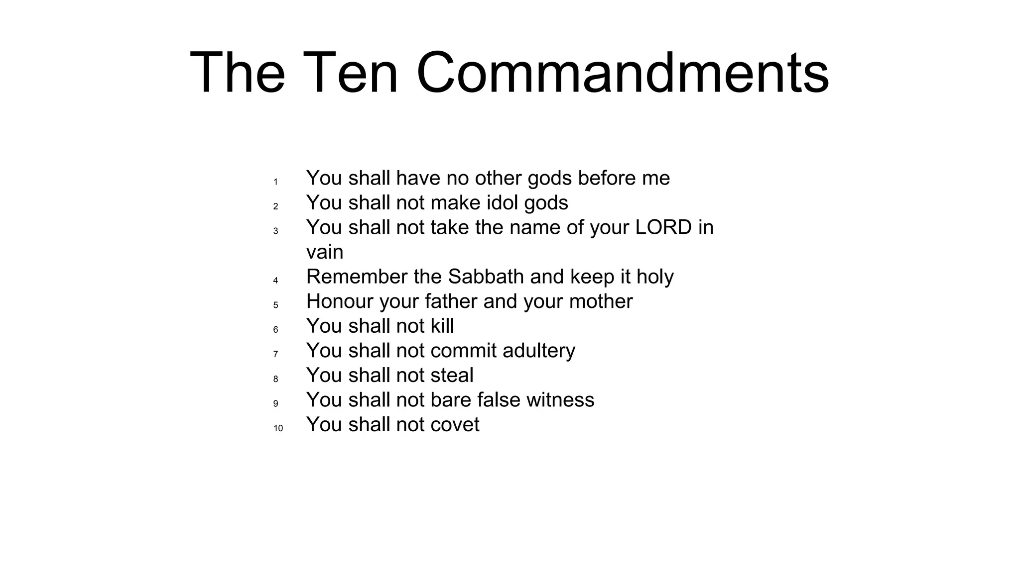 Ten commandments (improved) | PPTX
