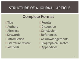 Structure of research article for journal publication.pptx