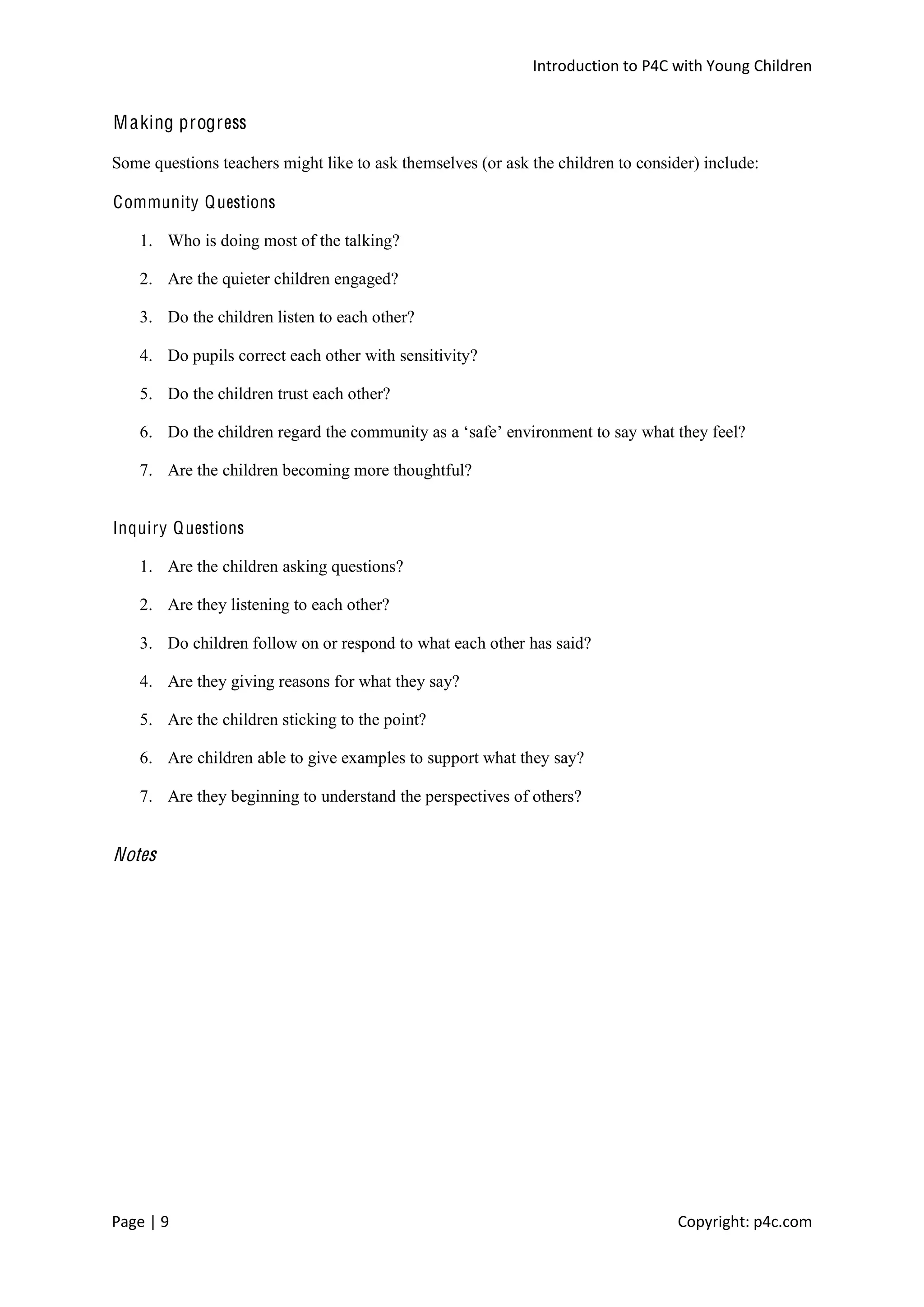 P4C in Primary Schools | PDF