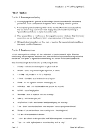 P4C in Primary Schools | PDF