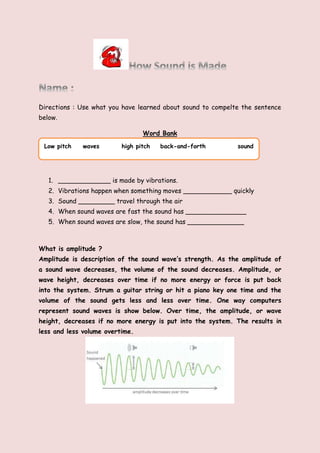 P4 sound and pitches | PDF | Musical Instruments | Hobbies & Interests