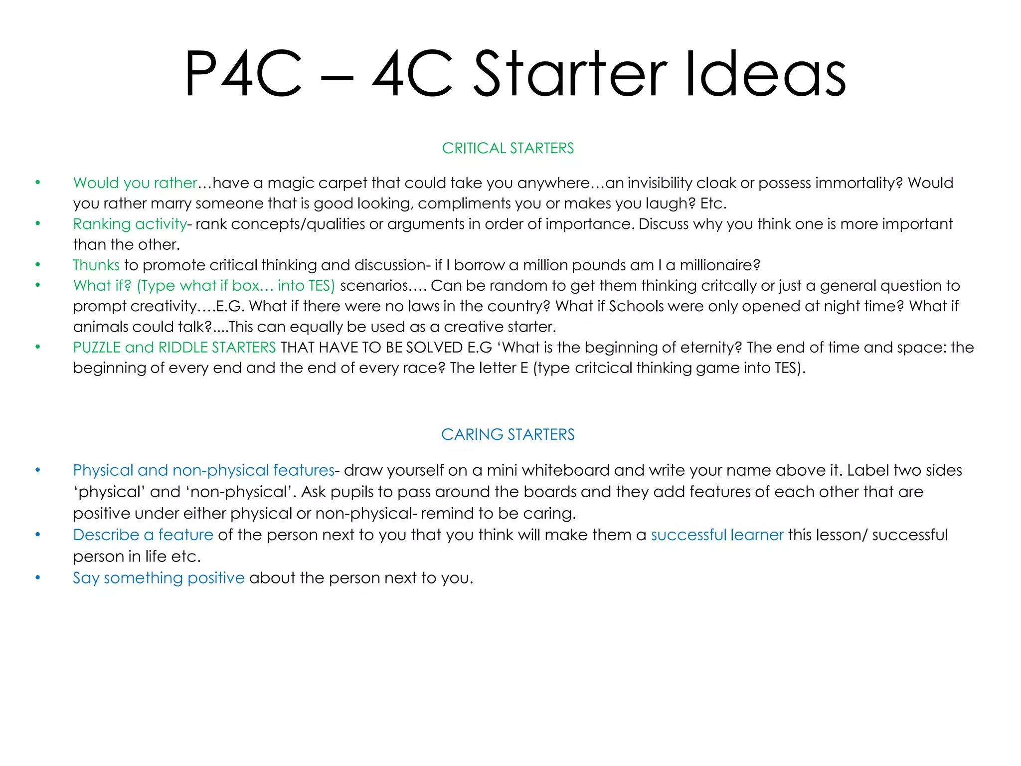 P4C Presentation #gaconf15 | PPTX