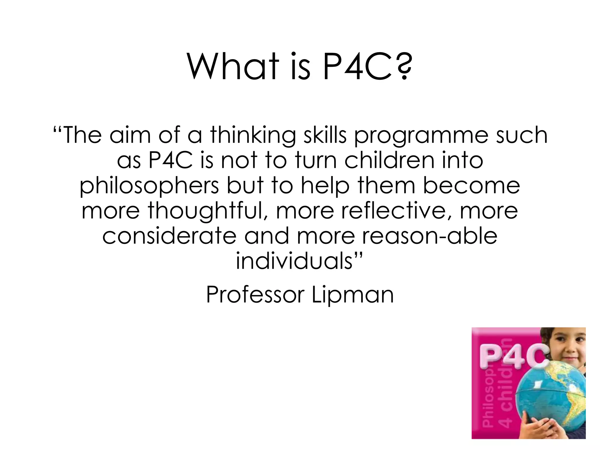 P4C Presentation #gaconf15 | PPTX