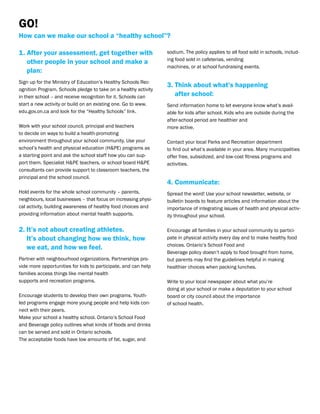 Ready, Set, Go Toolkit for Healthy Schools | PDF | Children\'s Health ...