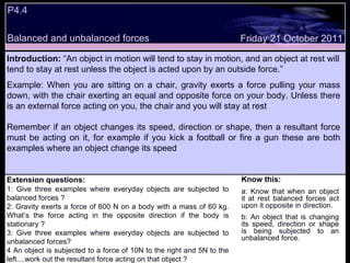 P4 lesson part one | PPT | Physics | Science