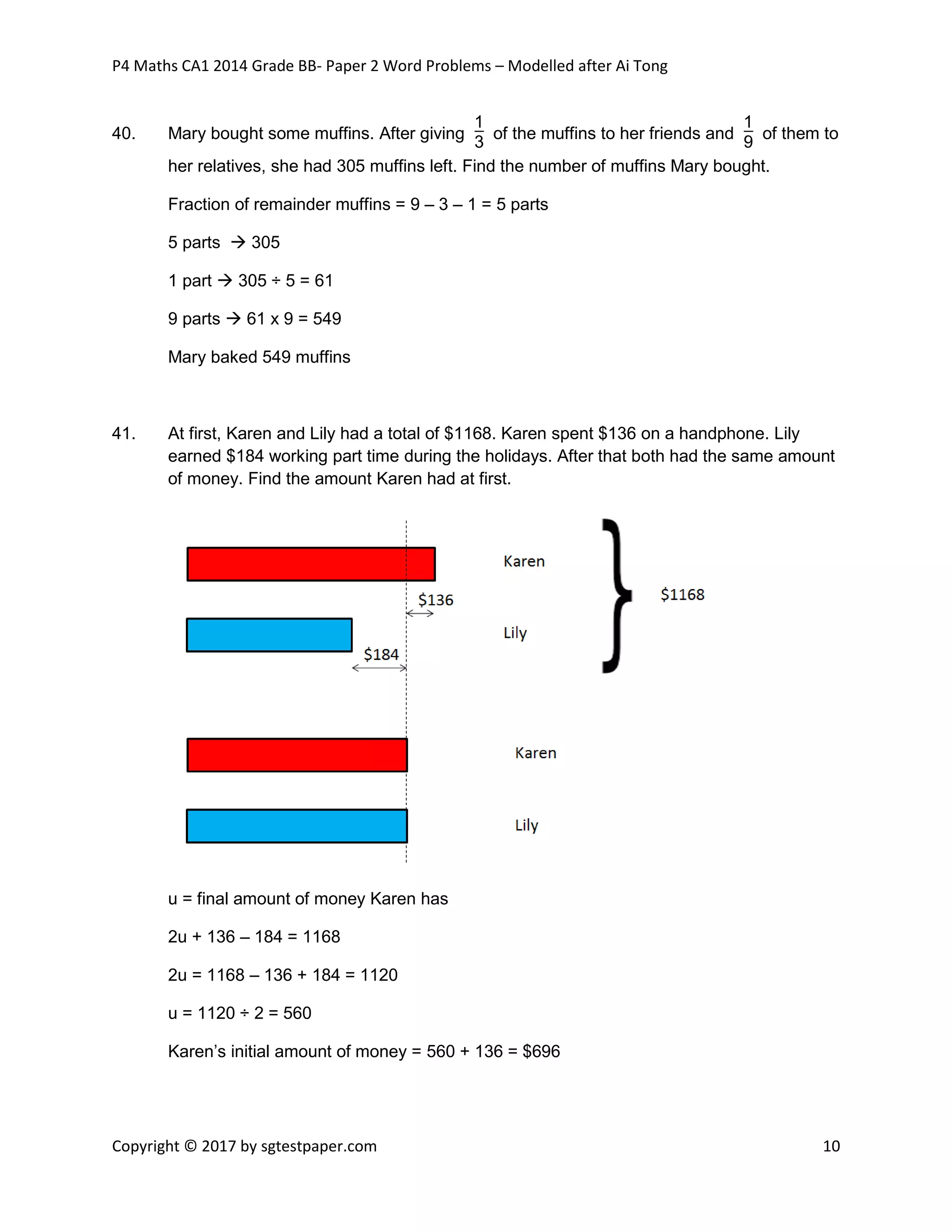 P4 maths ca1_2016_word_problems_solutions_modelled_after_ai_tong | PDF