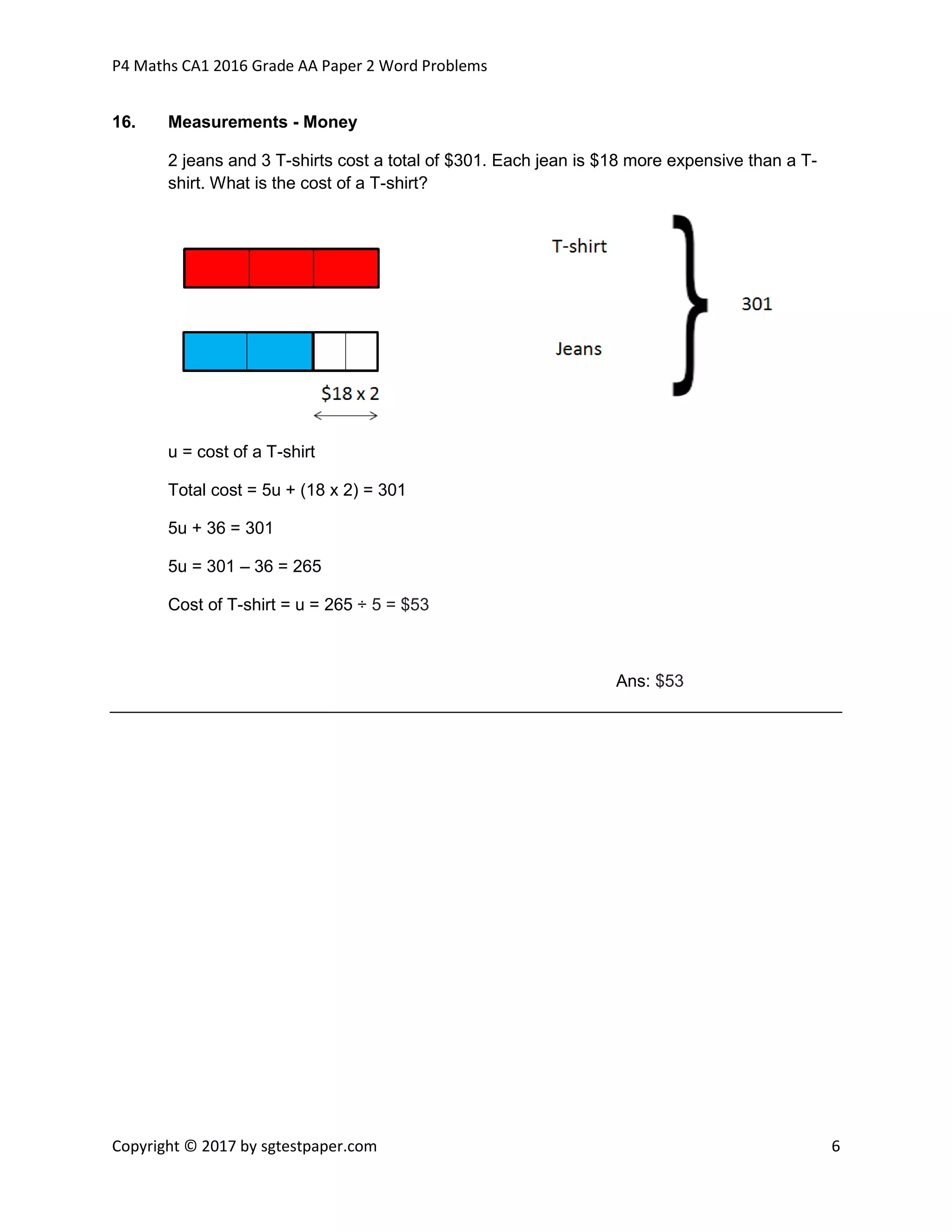 P4 maths ca1_2016_word_problems_solutions_modelled_after_rosyth | PDF