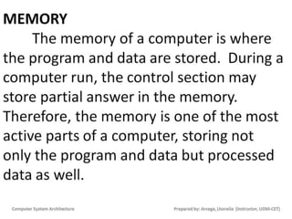 computer memory | PPSX | Data Storage and Warehousing | Computing