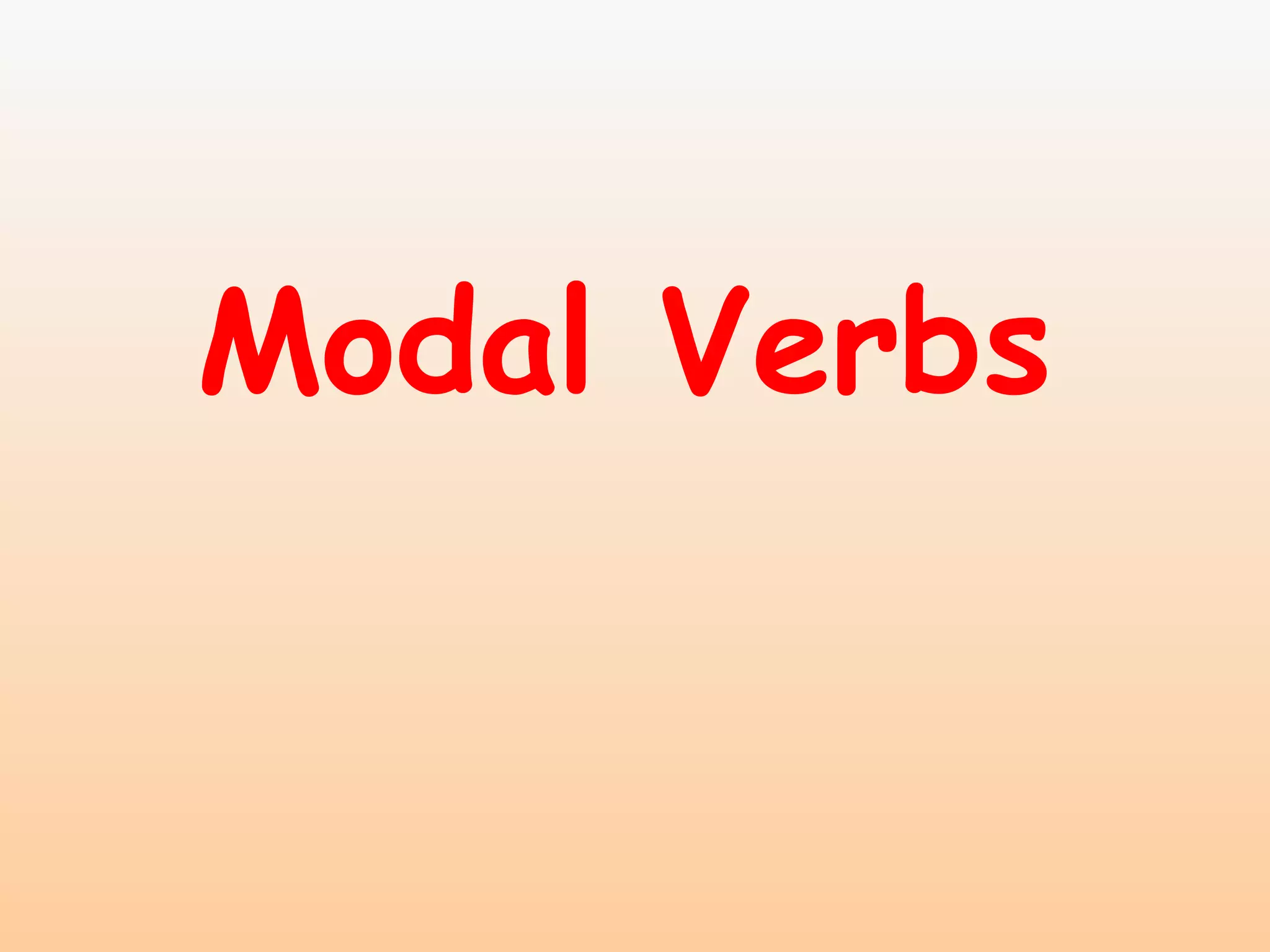 PowerPoint modal verbs | PPT