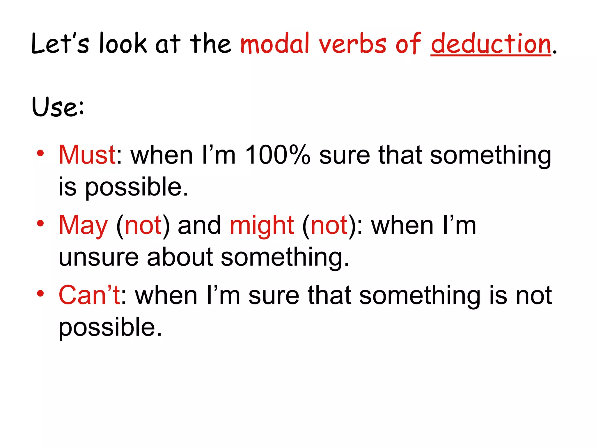 PowerPoint modal verbs | PPT