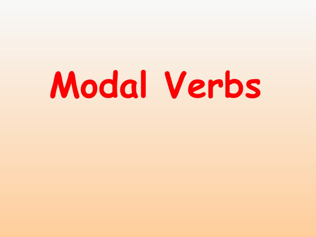 PowerPoint modal verbs | PPT