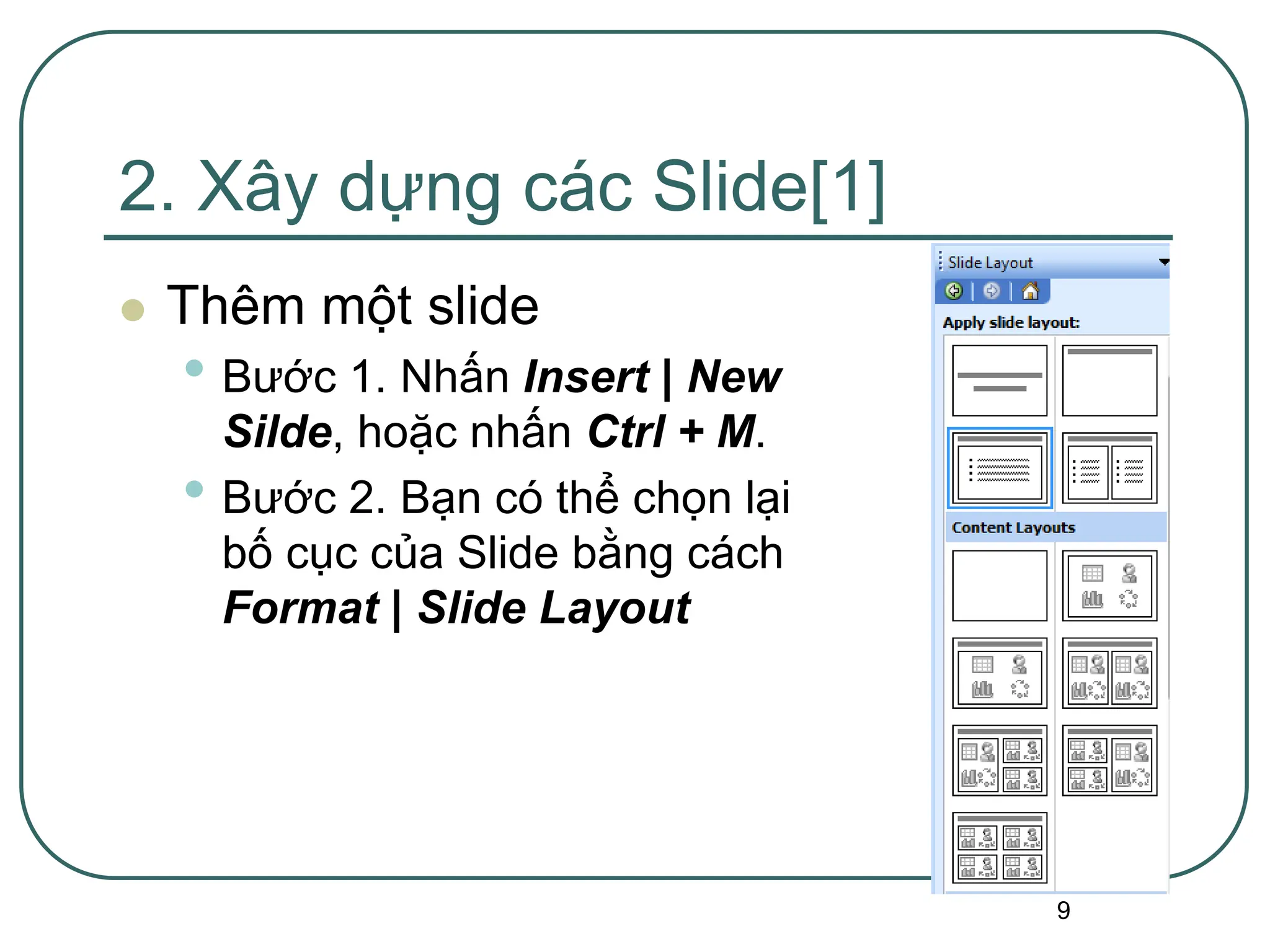 Slide instructions for using powerpoint.ppt