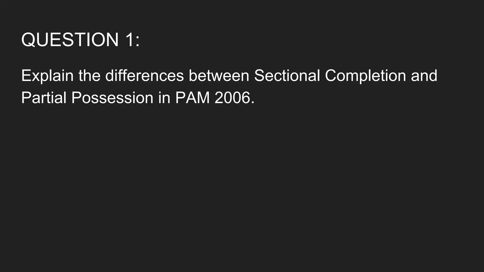 Seminar - Partial Possession by Employer | PDF