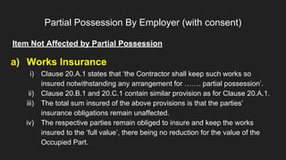 Seminar - Partial Possession by Employer | PDF