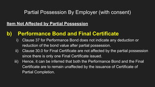 Seminar - Partial Possession by Employer | PDF