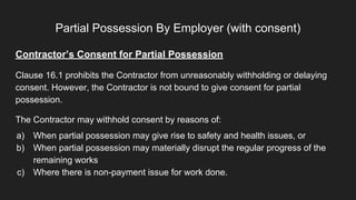Seminar - Partial Possession by Employer | PDF