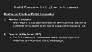 Seminar - Partial Possession by Employer | PDF