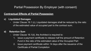 Seminar - Partial Possession by Employer | PDF